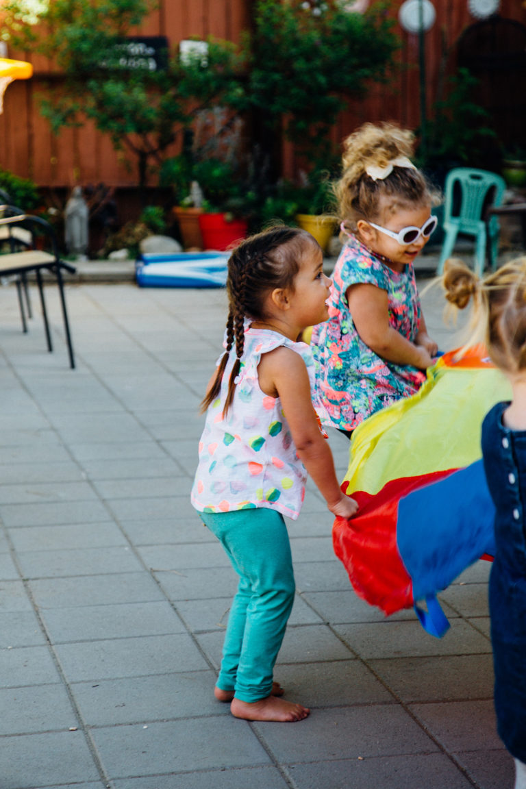DIY No-Sew Bean Bags + Parachute Game - Playfully