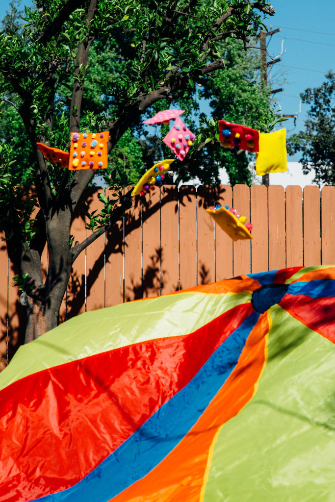 DIY No-Sew Bean Bags + Parachute Game - Playfully