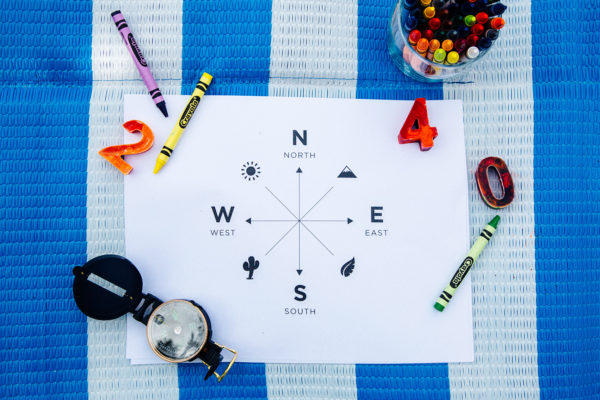 Learning About Directions + Compass Printable - Playfully