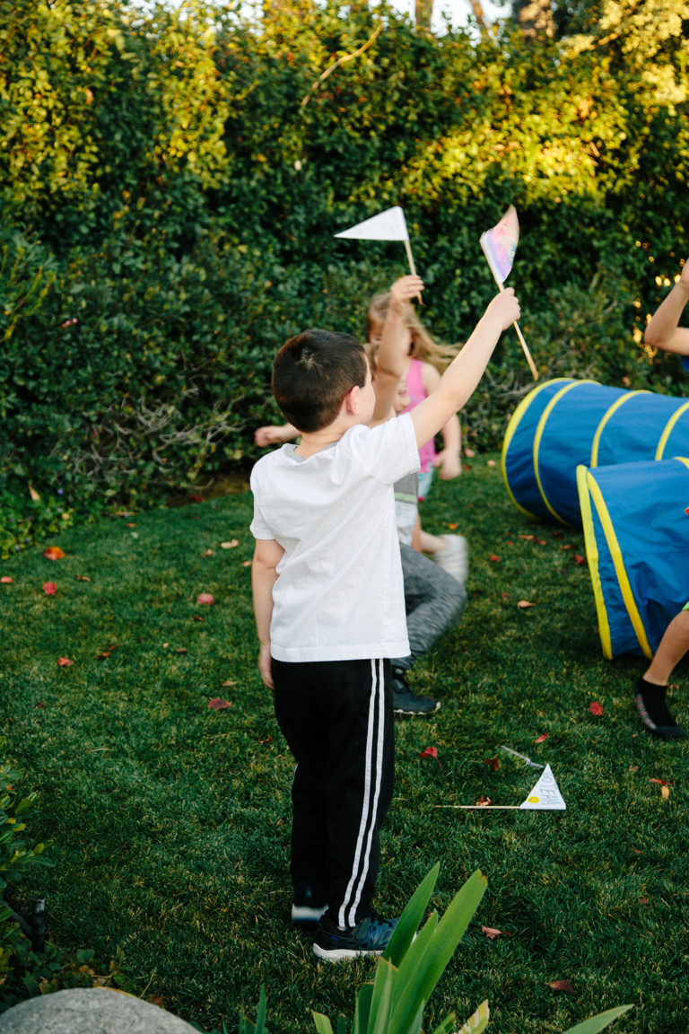 DIY Obstacle Course Flags - Playfully